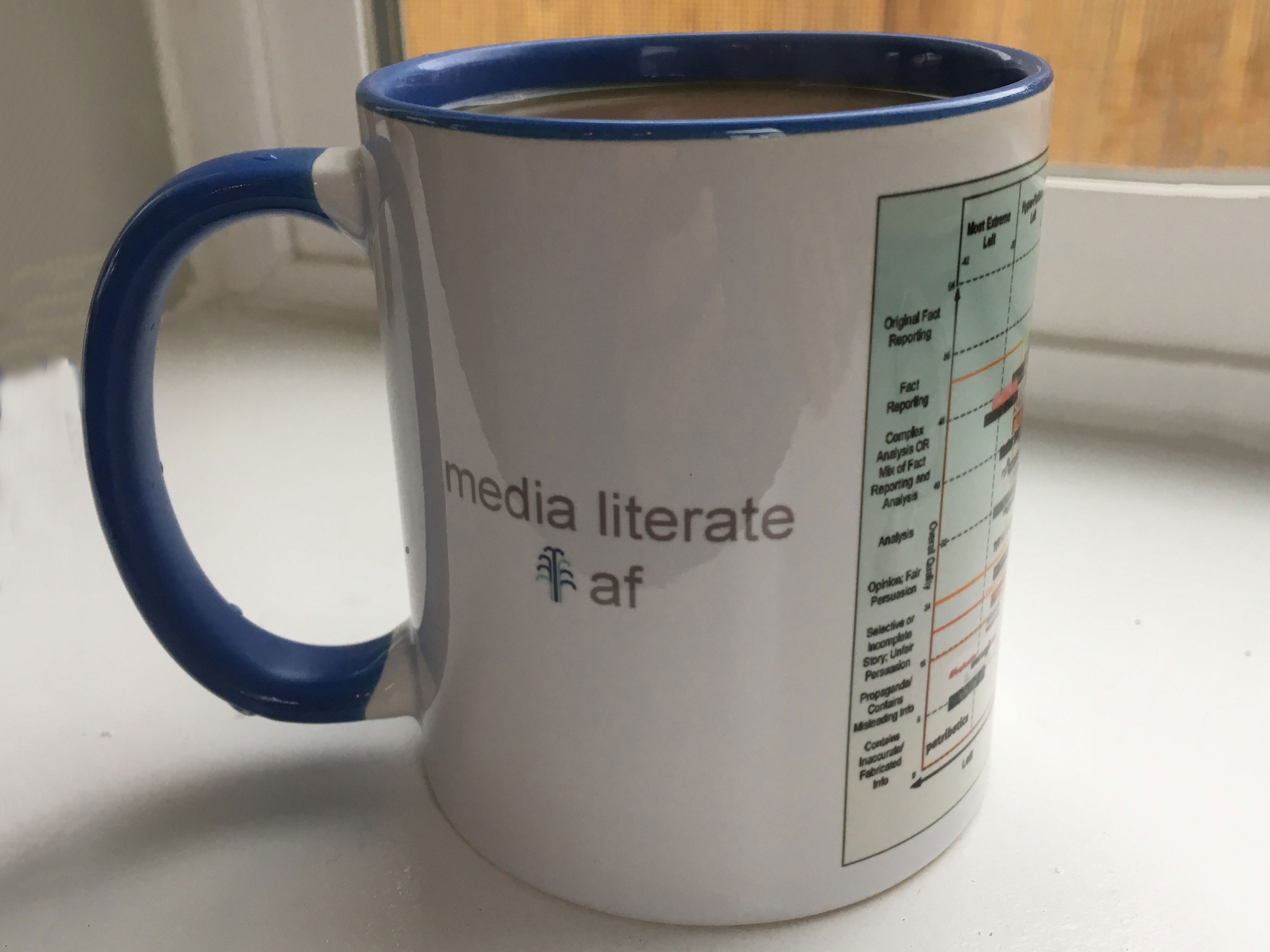 "media literate af" mug - Ad Fontes Media